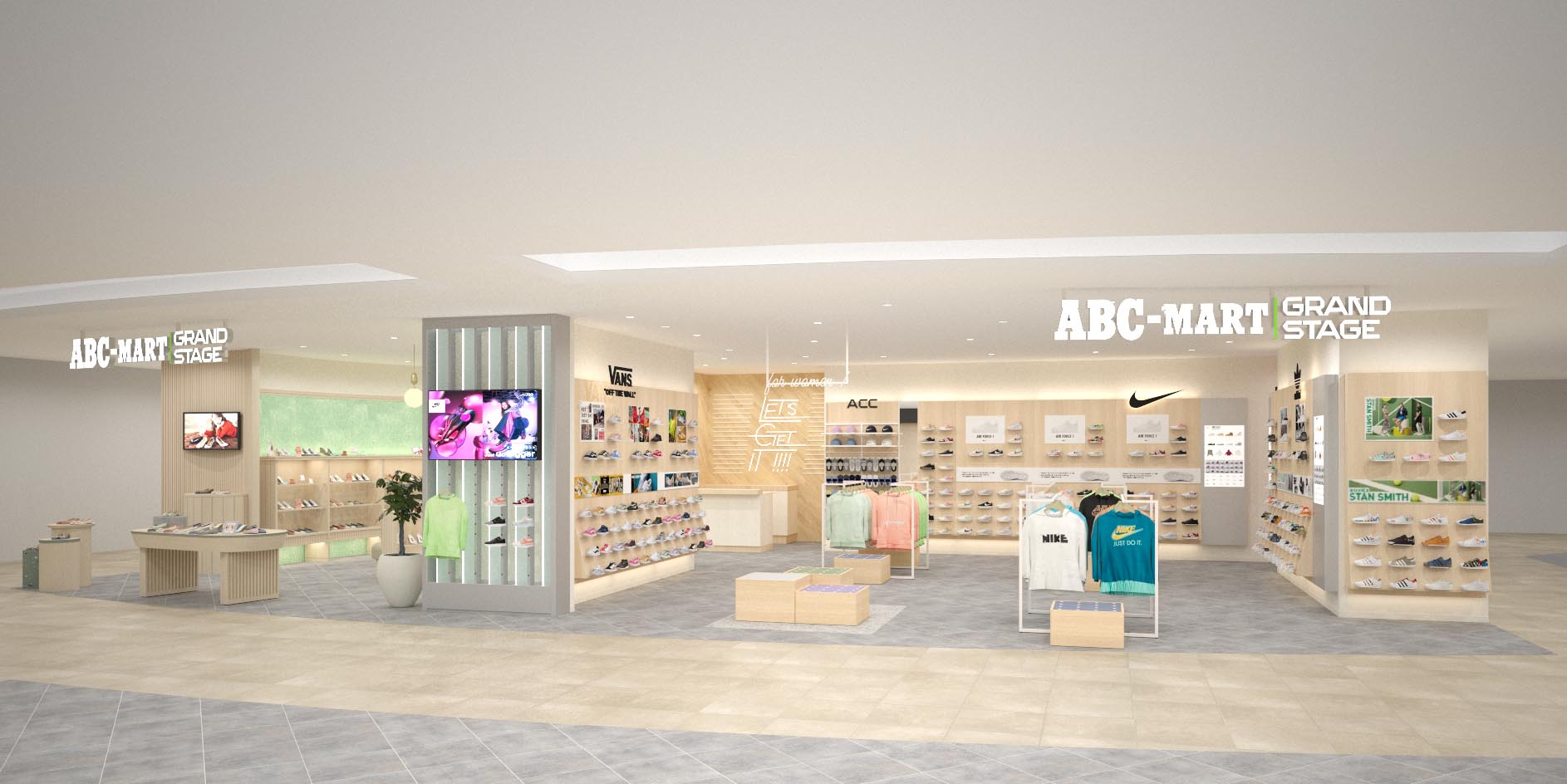 エービーシー・マート、女性向けの店舗設計をした「ABC-MART GRAND STAGE」が九州に初上陸 | シューズポストオンライン ...